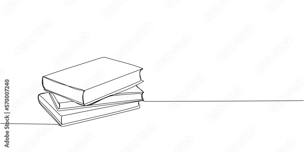 Drawing Of Three Books