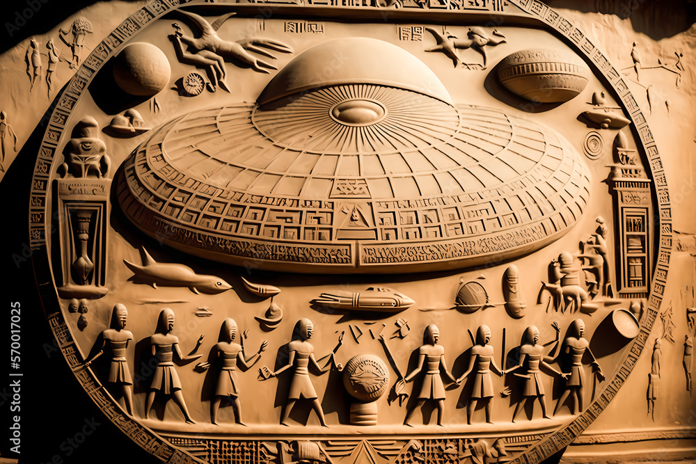 Egyptian hieroglyphs, Egypts people worship aliens UFO flying saucers ...