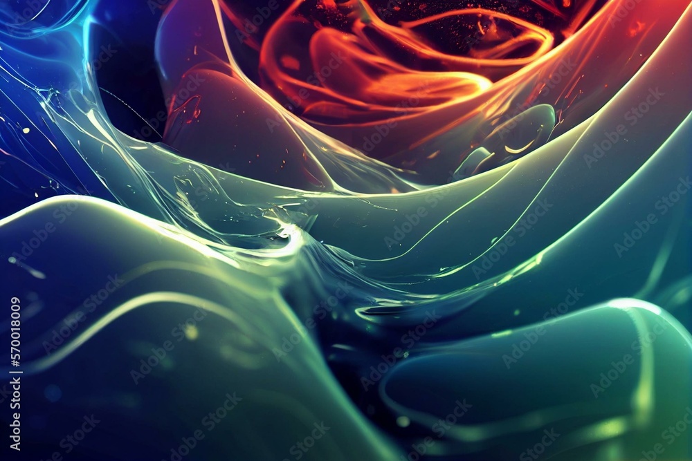 Particles Flickering In Fluid Space Background/ 4k animation of an ...