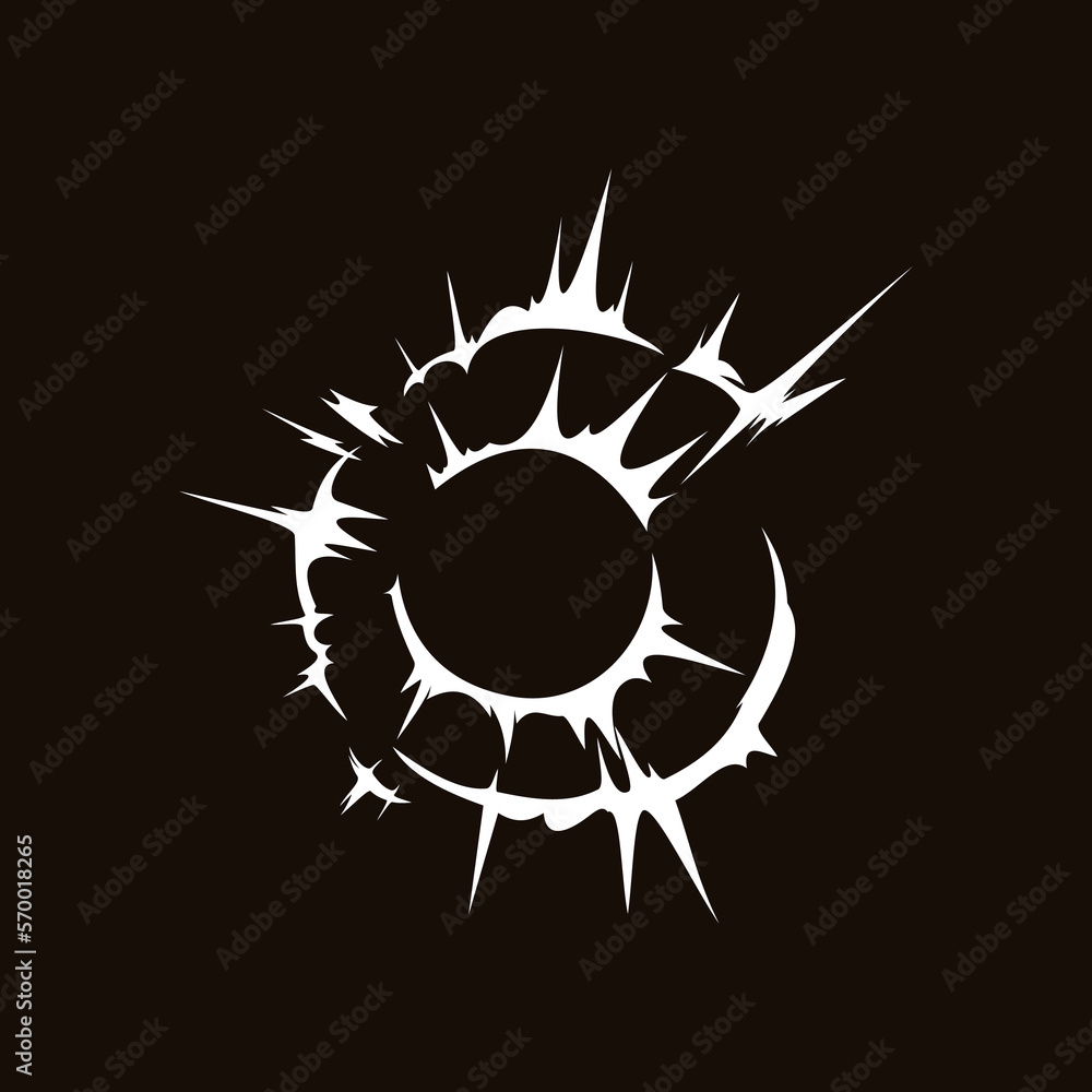 impact effect flat cartoon illustration Stock Vector | Adobe Stock