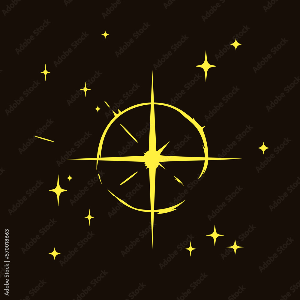 sparkle light effect cartoon illustration Stock Vector | Adobe Stock