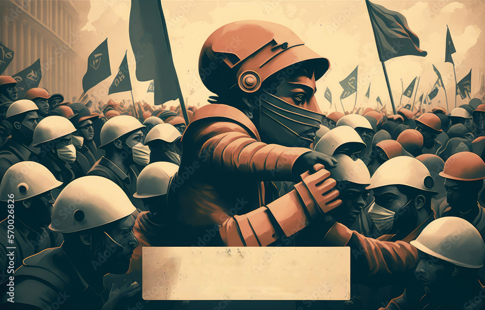 fight the oppression of the masses, ai ilustração do Stock | Adobe Stock