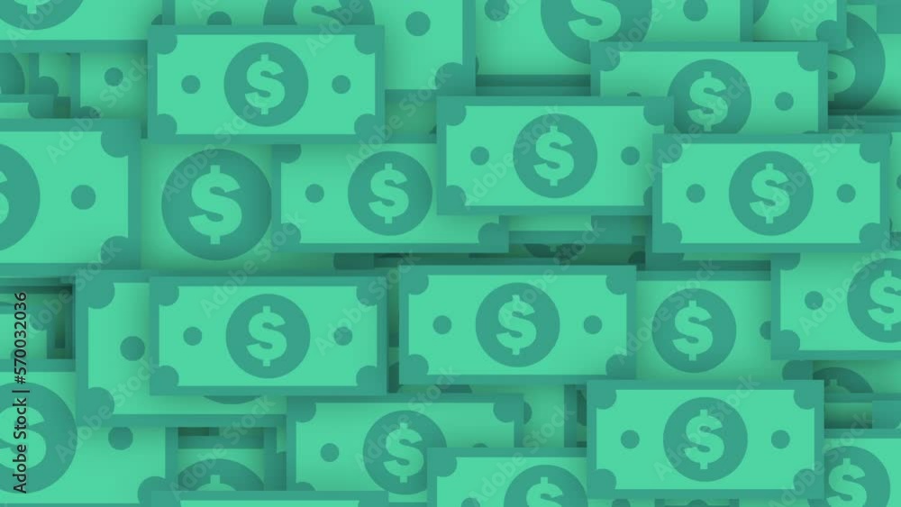 money sign - 2D Transition animation background. Concepts of approval ...