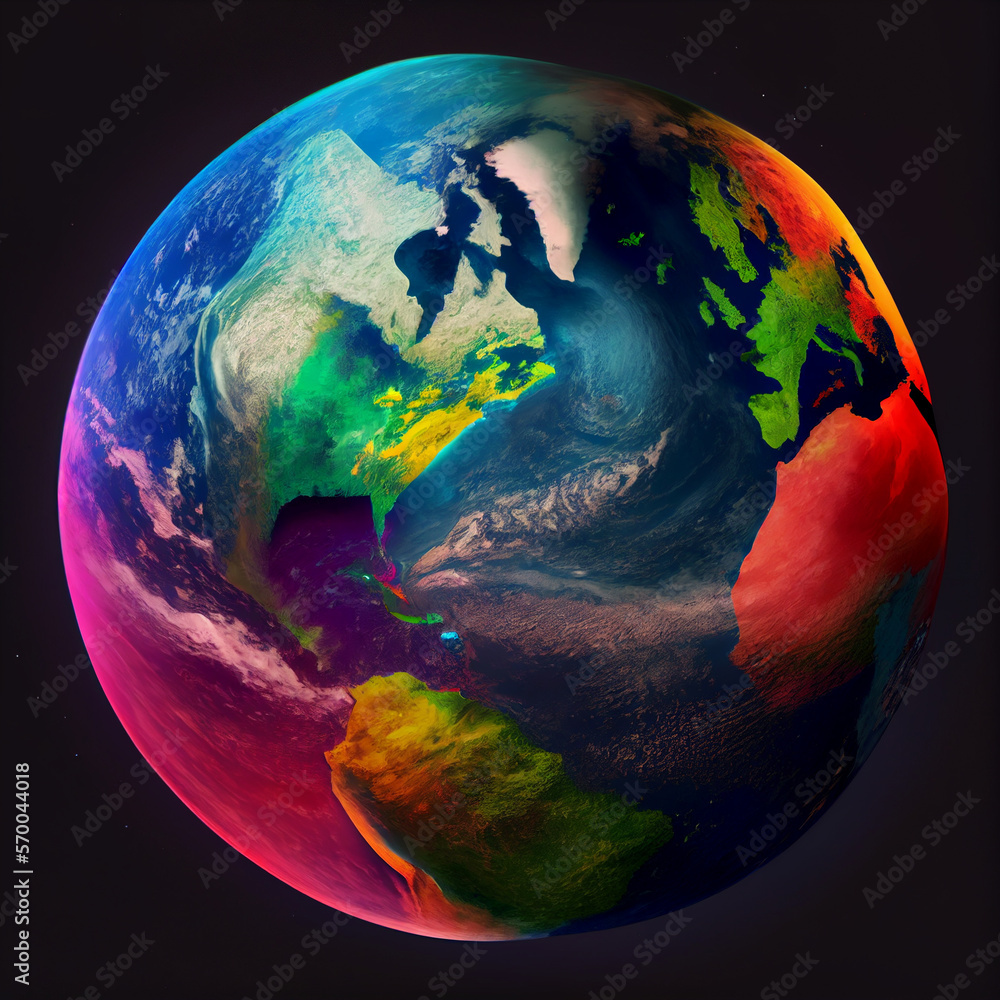 Colorful Rainbow Globe Showcasing Diversity and Inclusion: LGBTQ+ ...