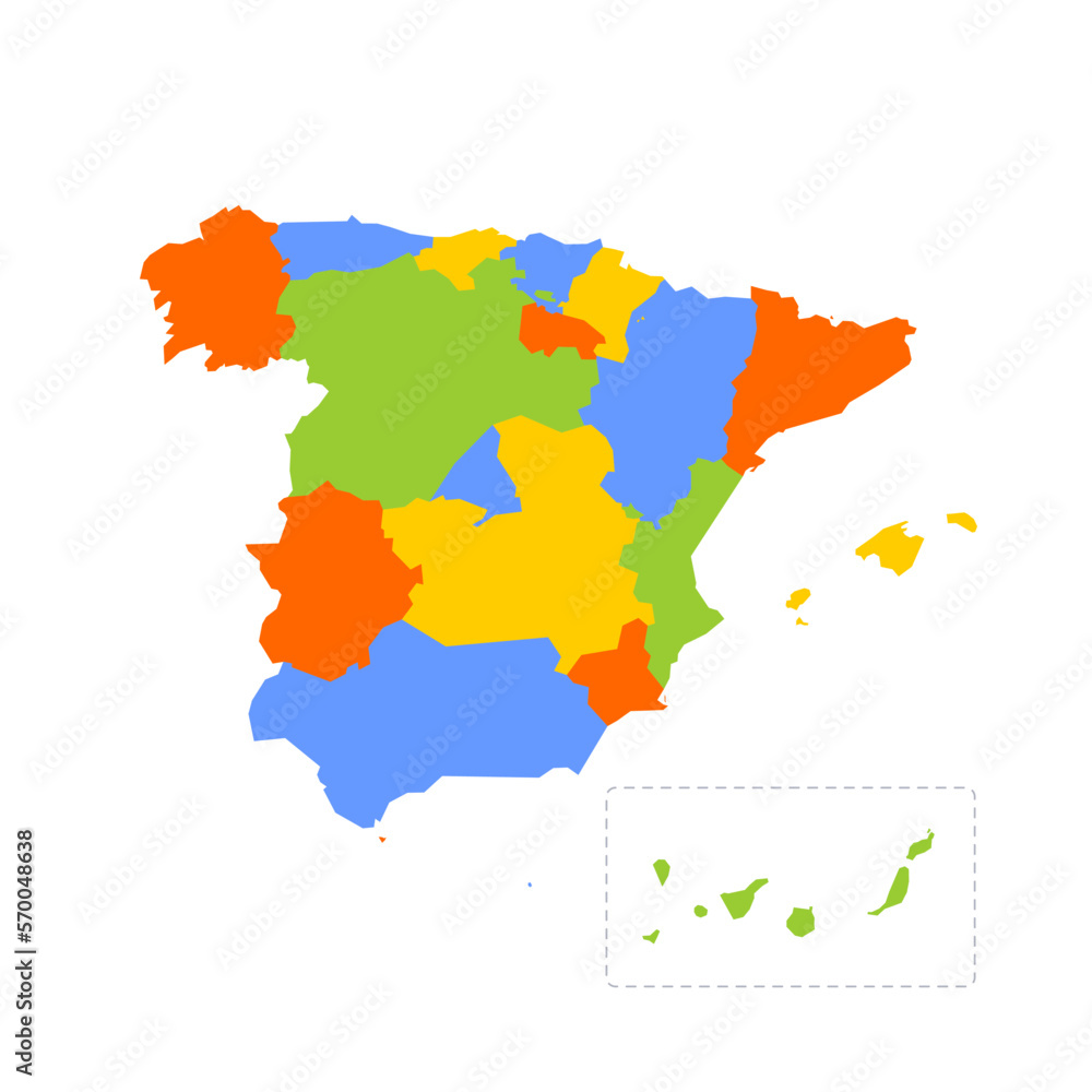 Spain political map of administrative divisions - autonomous ...