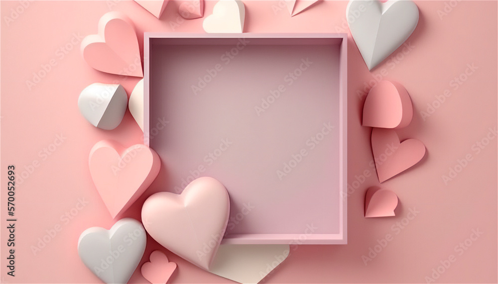 Beautiful horizontal banner with pastel pink tones paper texture ...