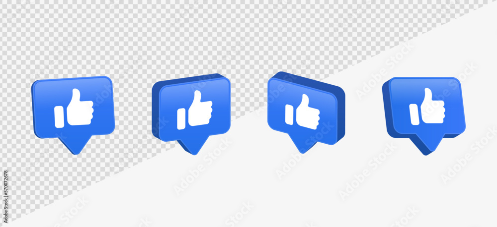 like icon in blue speech bubble icon. thumbs up icon social media ...