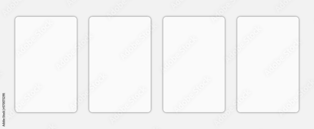 Blank poker playing cards mockup. Vector template business cards on ...