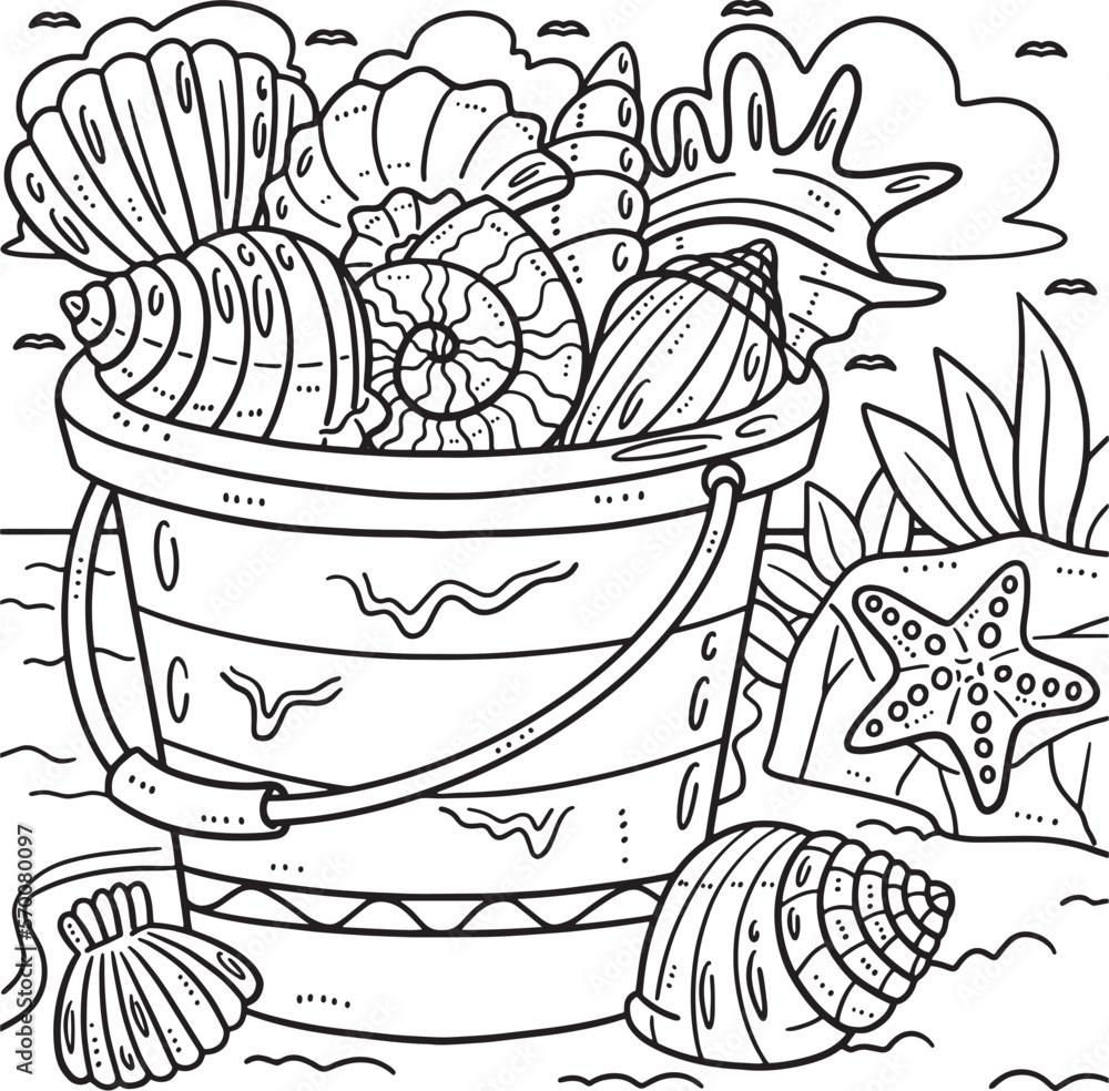 Seashell Coloring Sheet