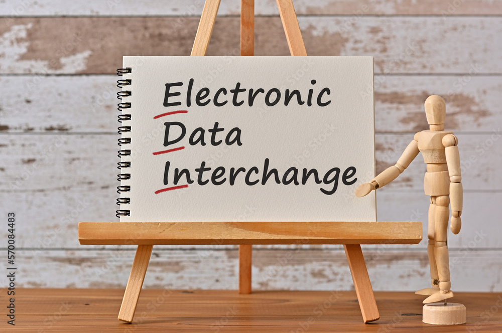 Foto de There is notebook with the word Electronic Data Interchange. It ...