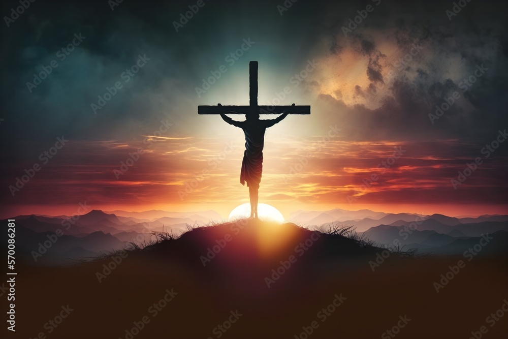 High resolution image of the passion of Jesus Christ. Generative AI ...