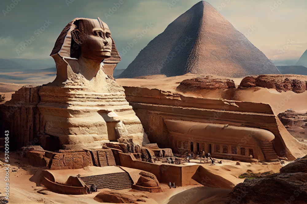 digital illustration of a scene from ancient egypt, ai generated Stock Illustration | Adobe Stock