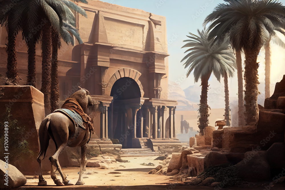 digital illustration of a scene from ancient egypt, ai generated Stock ...