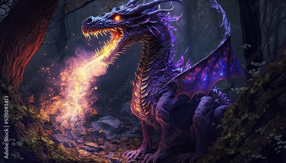 Purple Fire Dragon