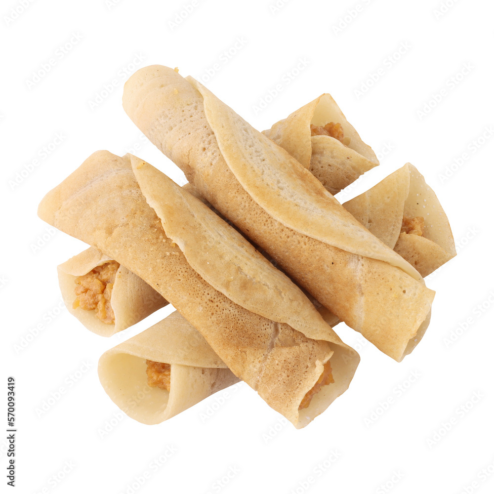 Bengali sweet Patishapta pitha isolated on transparent background Stock ...