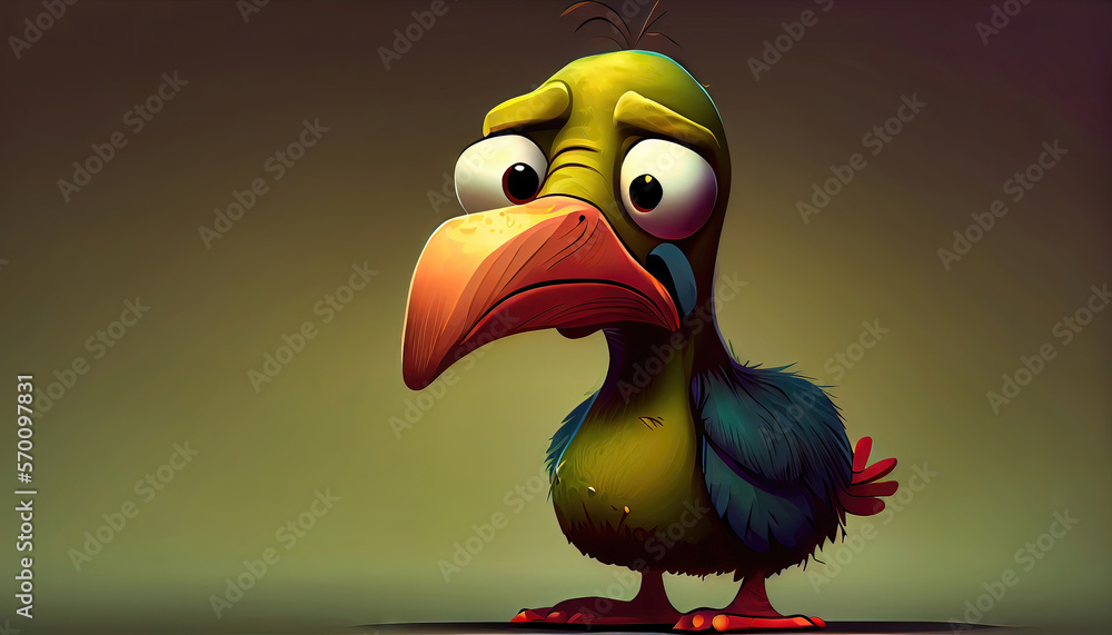 Dopey and goofy dodo bird, extinct bird with a modern look recreated by ...