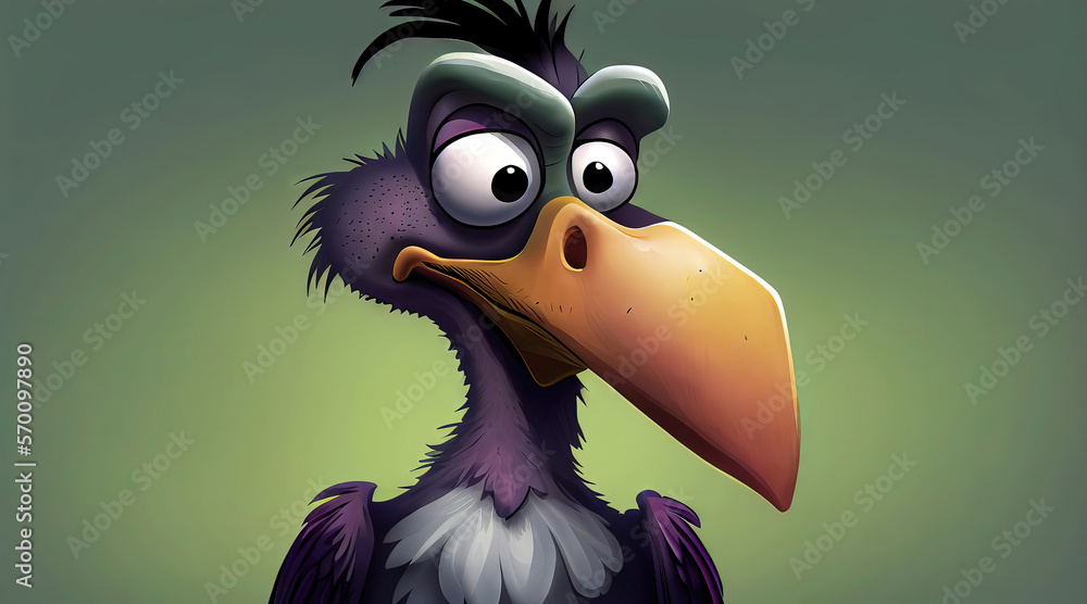 Dopey and goofy dodo bird, extinct bird with a modern look recreated by ...