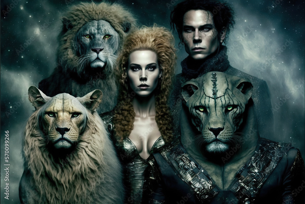 Feline Lion Headed Extra Terrestrial Alien Beings from Lyra created ...