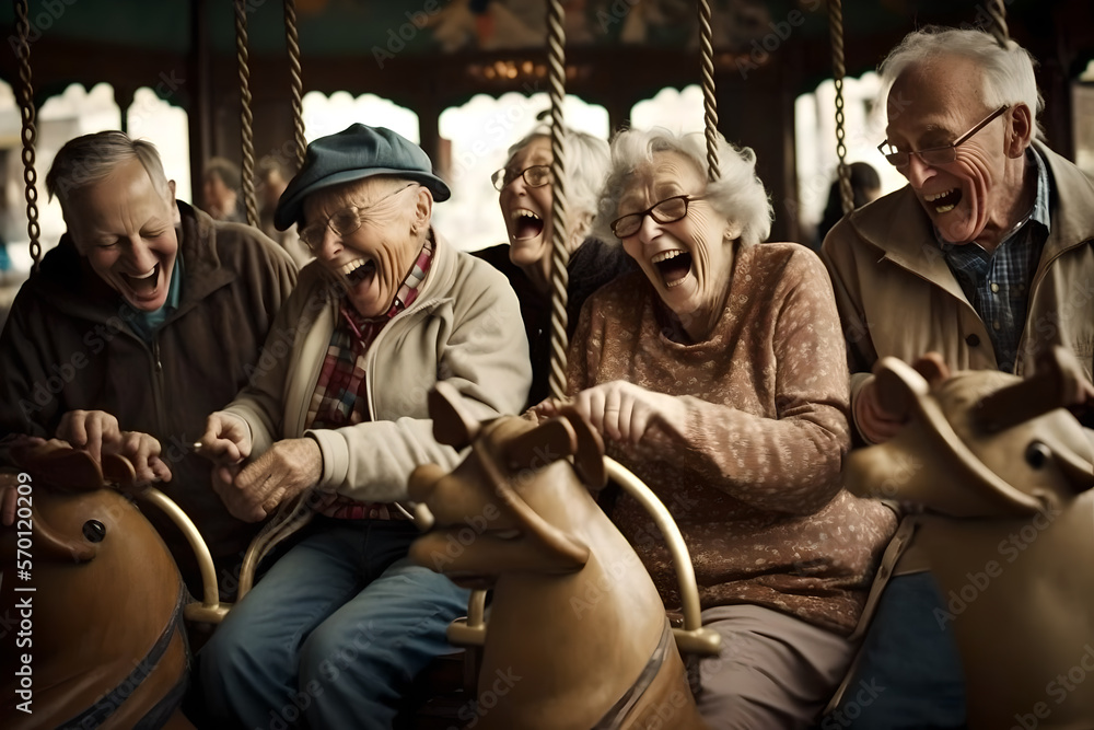 Group Of Old People Laughing
