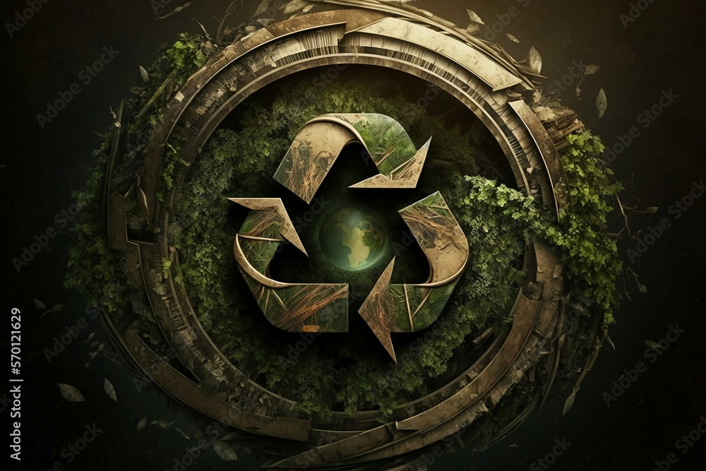 Recycling Symbol. The idea of preservation, environmental awareness ...