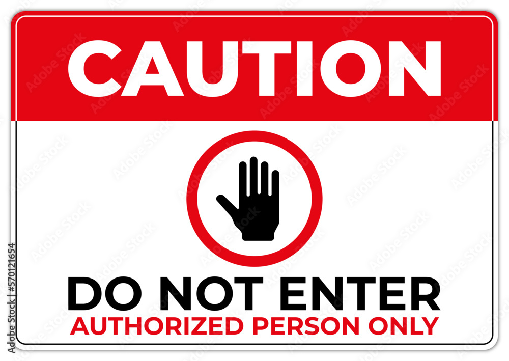 Do not enter sign board printable vector Stock Vector | Adobe Stock