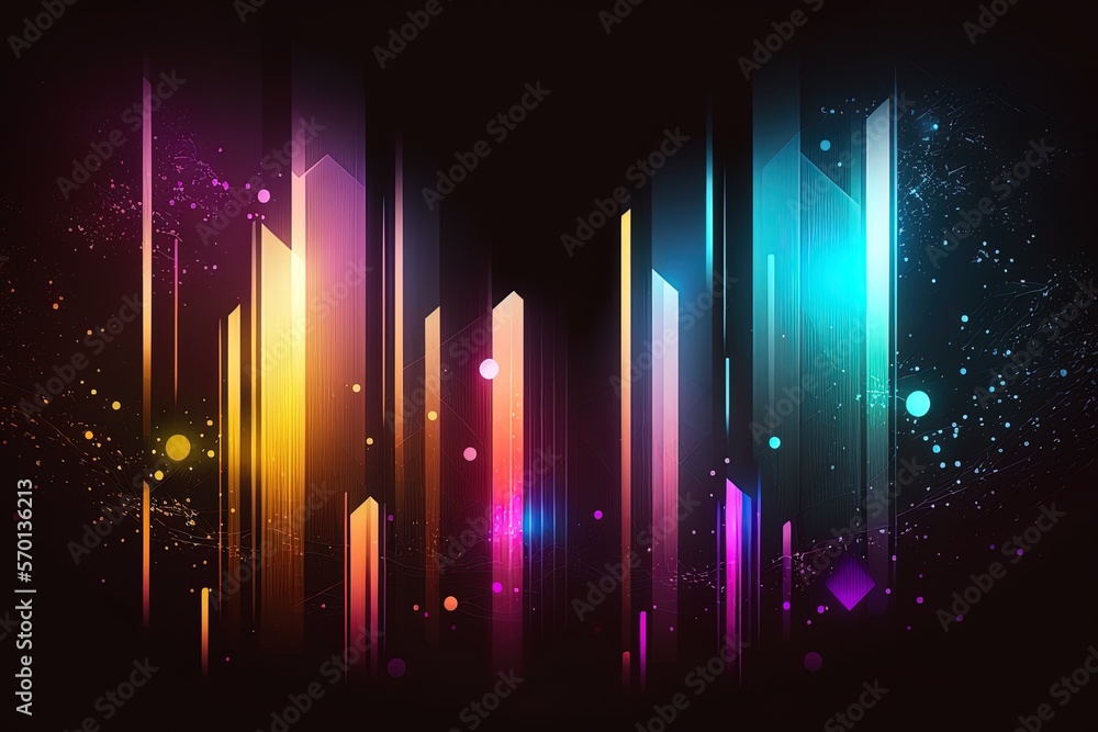 abstract futuristic colorful background with lights, generative AI ...
