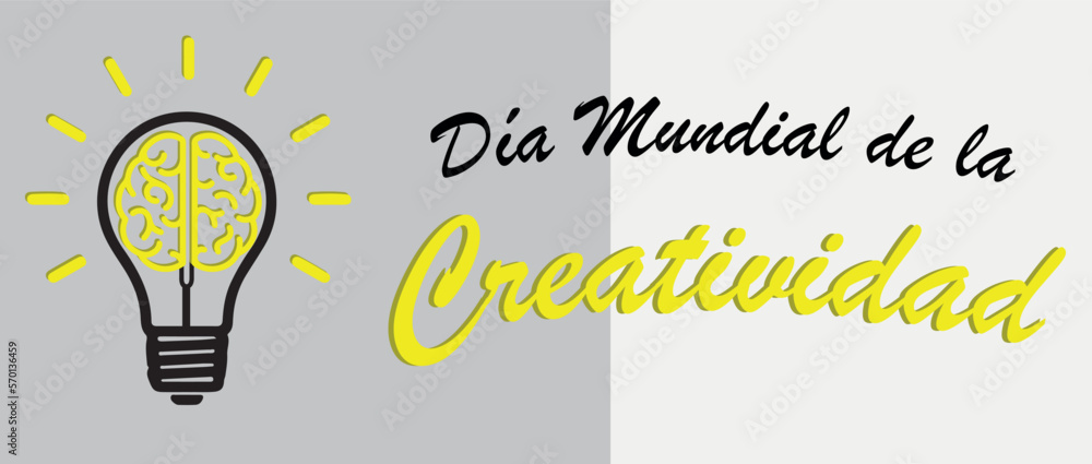 Vetor de Vector de Foco encendido creativo con textura 3D, Bombilla con ...