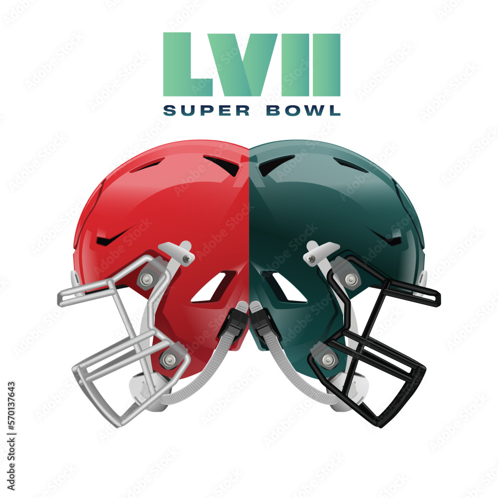 Vector background with helmets of the finalists of the American ...