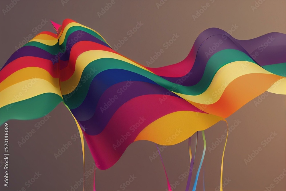 Rainbow flag pattern on fabric texture for LGBT pride for transgender ...