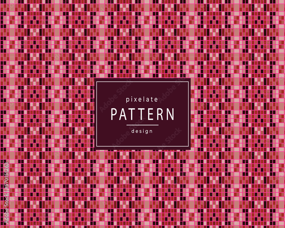 Pink Pixels Pixelated Seamless Pattern Background Design, Small Blocks ...