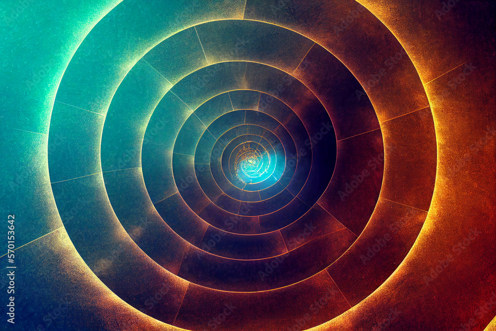 Wallpaper of golden ratio Fibonacci spiral background. generative ai Stock Illustration | Adobe ...