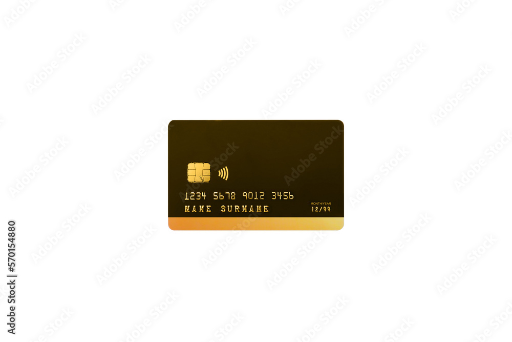 Credit card isolated on transparent background, Business and financial ...