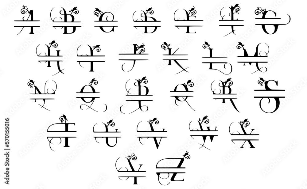 Grafika wektorowa Stock: Split Monogram Svg Bundle | Font Monogram Svg ... Grafika wektorowa Stock: Split Monogram Svg Bundle | Font Monogram Svg ...