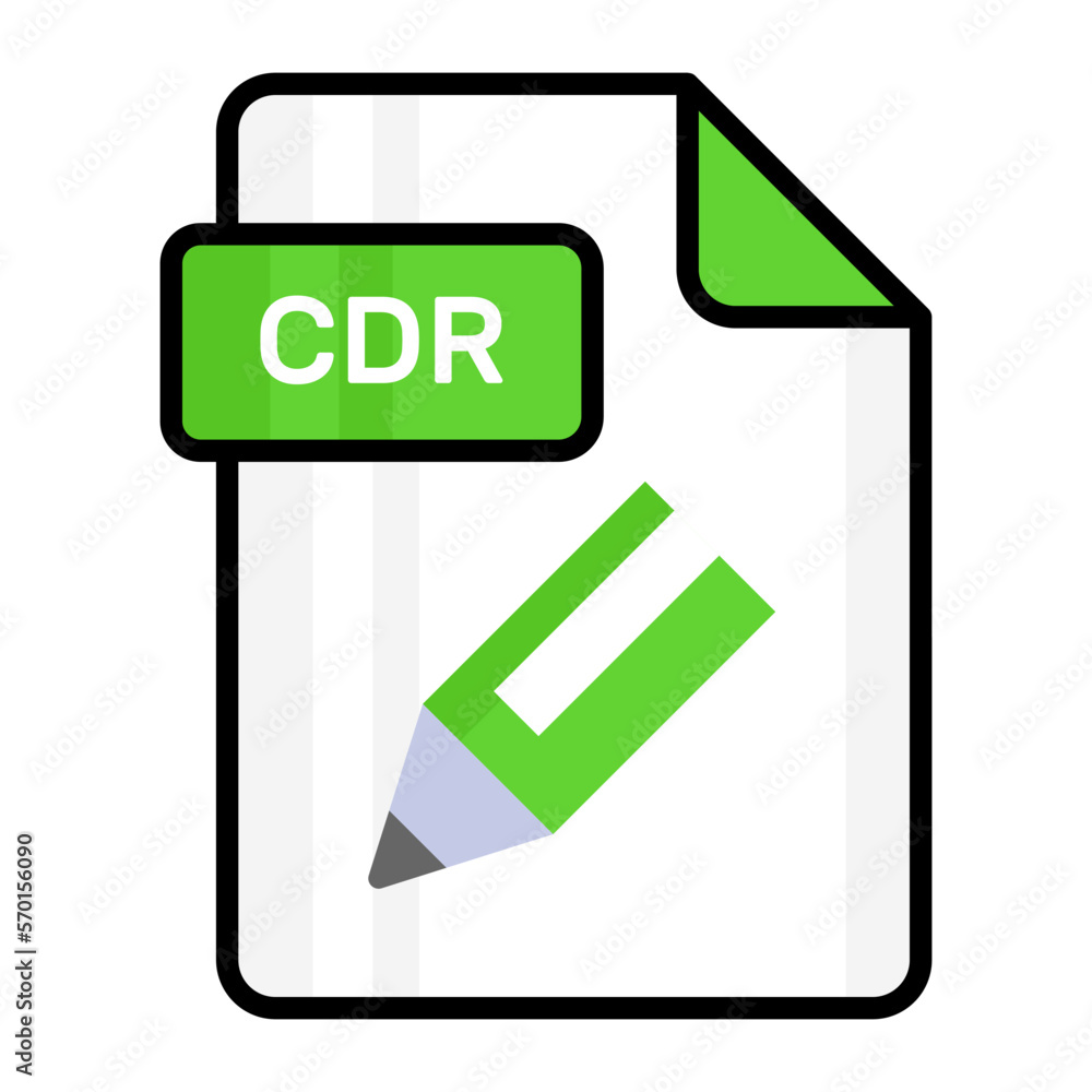 An amazing vector icon of CDR file, editable design Stock Vector ...