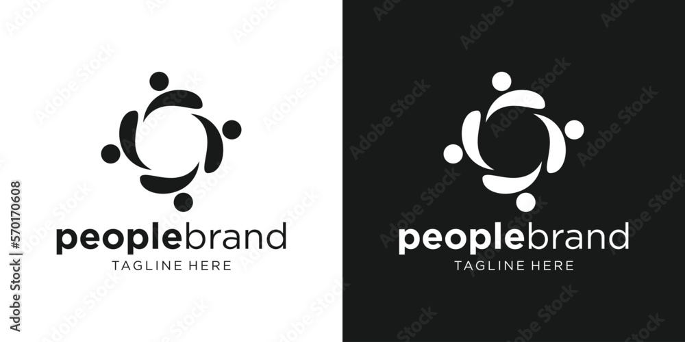 logo design people tim work icon vector illustration Stock Vector ...