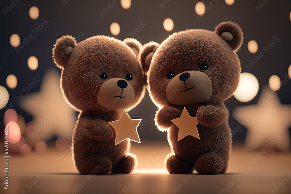 Ositos enamorados celebrando el día de San Valentín, dia del amor y la ...