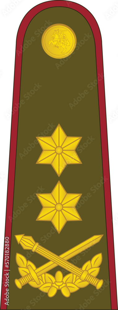 Shoulder pad military officer mark for the GENEROLAS MAJORAS (MAJOR ...