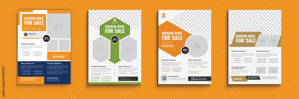 Flyer Design template, Real Estate Flyer Design bundle, property sale ...