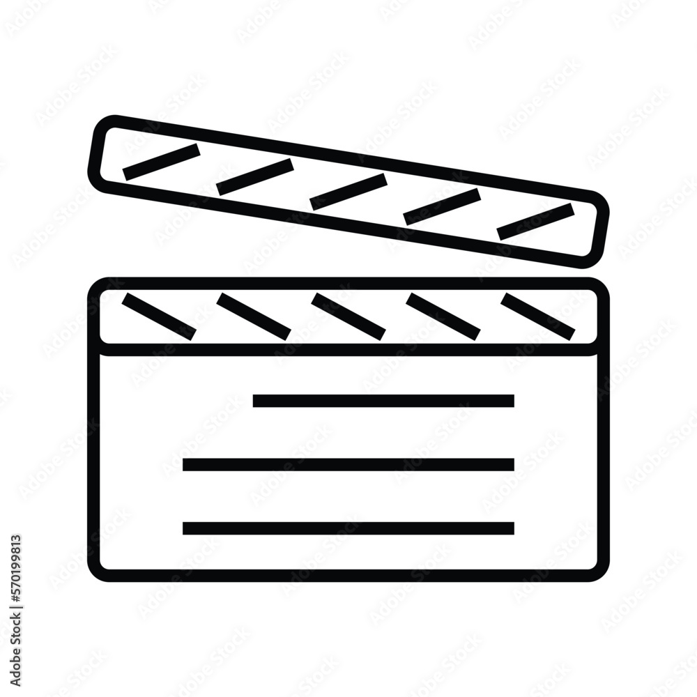 Film Clap Icon Vector Line Movie Symbol Trendy Flat Outline Ui Sign film-clap-icon-vector-line-movie-symbol-trendy-flat-outline-ui-sign