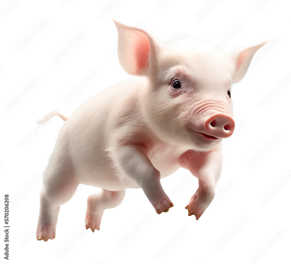 Pig, isolated on transparent background. Generative AI Stock ...