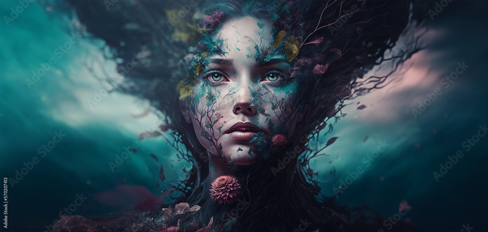 Conceptual Imaginative portraits evoking different moods, emotions and ...