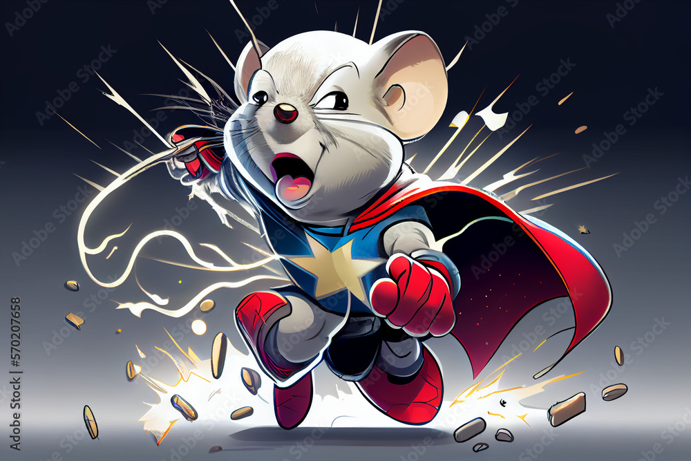 Superhero Mouse Artwork, Futuristic Art, Concept Art, Generative AI ...