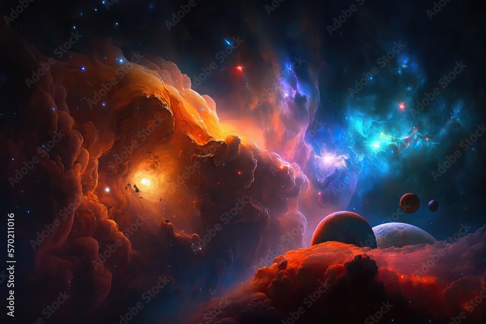Stunning celestial wonders in the vastness of deep space. Generative ai ...