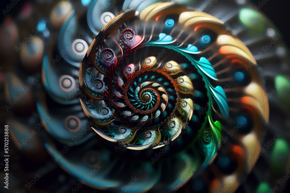 Stock-illustrationen series of intertwined spirals, symbolising the ...