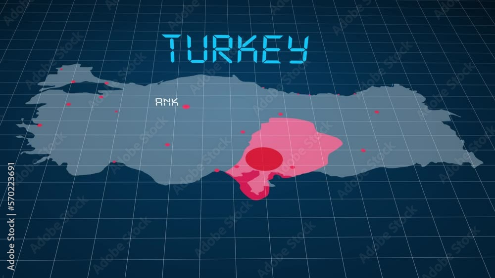 Map of Turkey on Global Physical Map. affected region in Turkey Stock ...