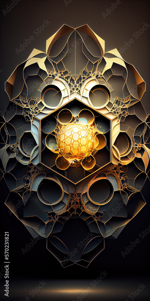 sacred geometry dream catcher, psychedelic pattern, ai generated ...