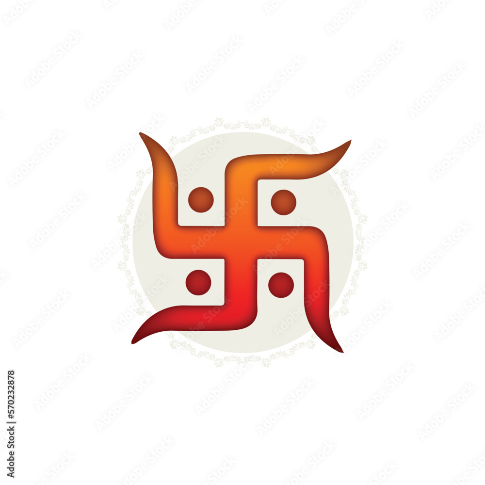 Shubh Vivah swastik kalash vector illustration indian religious symbols ...