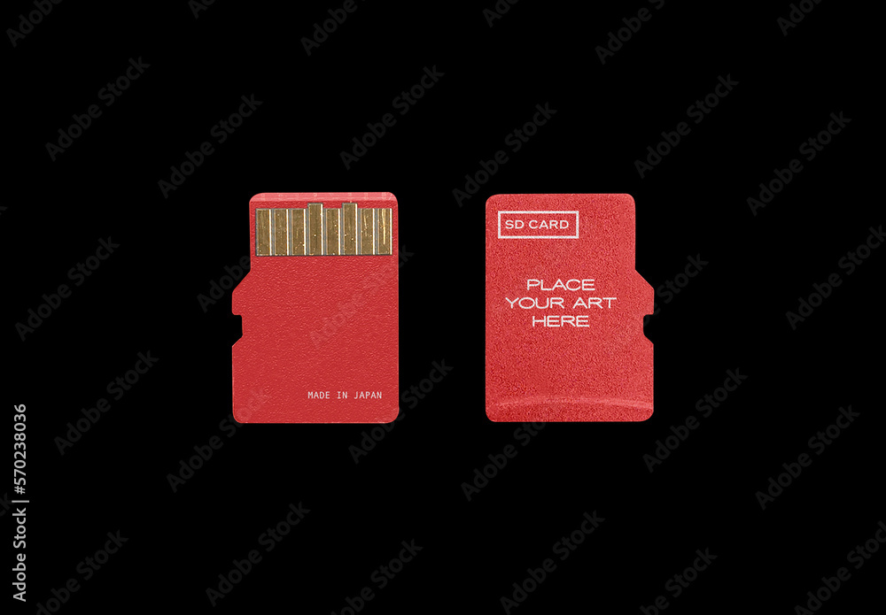 Memory Card Flash Compact Stick Micro Mockup Template Stock Template ...