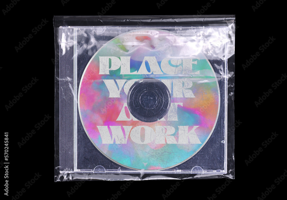 CD Disc Cover Case ROM Data Mockup Template Stock Template | Adobe Stock