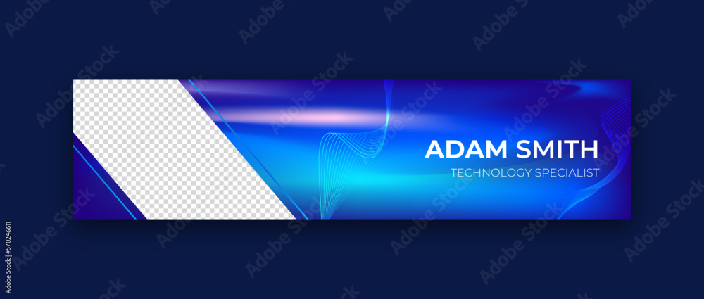 LinkedIn Cover Design with futuristic technological lines. soft light ...